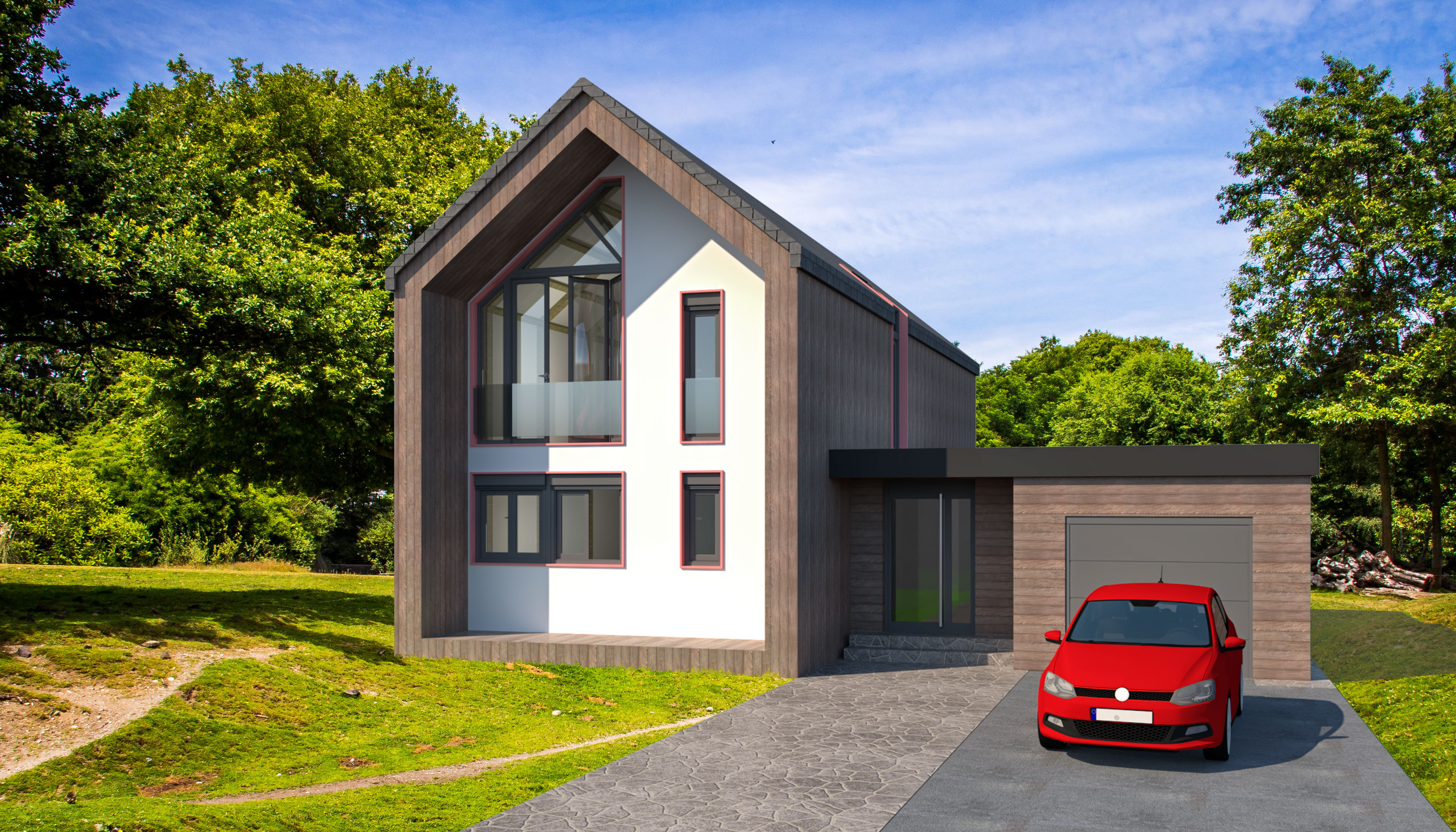 Wood House – plus car yes it is possible